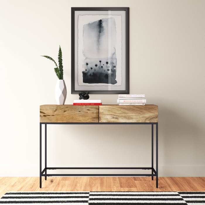 Steelside™ Alonnah 43" Solid Wood Console Table & Reviews | Wayfair
